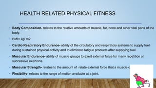 Lesson 1 physical education (1) learning of being physically fit | PPTX