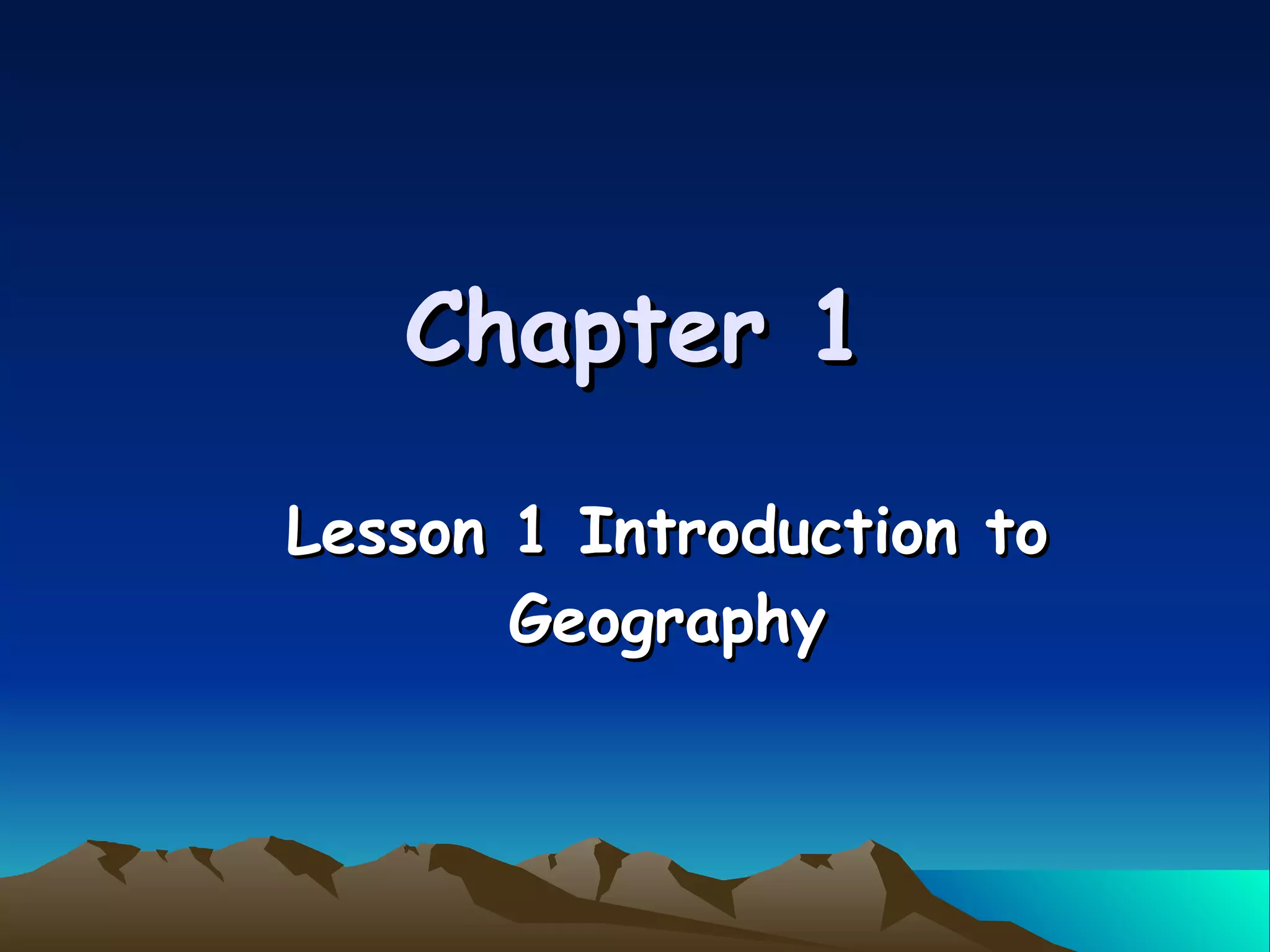 Lesson 1 physical geography pat | PPT