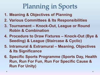 Lesson 1 Planning in Sports | PPTX