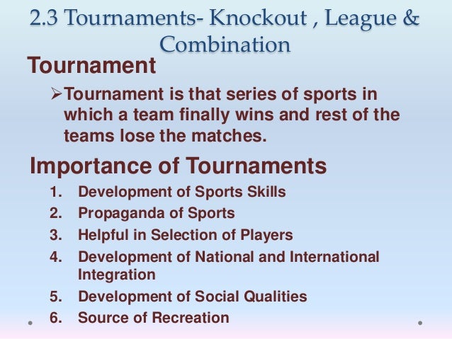 How Is Knockout Tournament Calculated