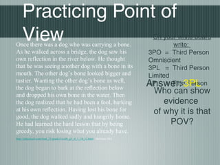 Lesson 1 point of view (fiction) | PPT