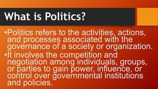 Lesson 1 Politics, Governance and Other Key Concepts.pptx | Political ...