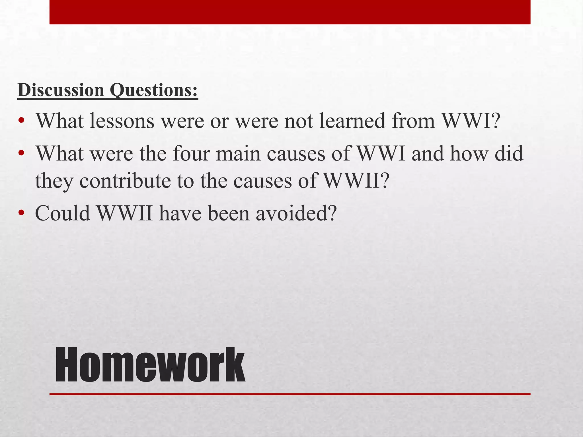 Lesson 1 Causes of WWII | PPTX | Political Issues & policy | Politics