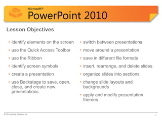 Powerpoint 2010 Screen