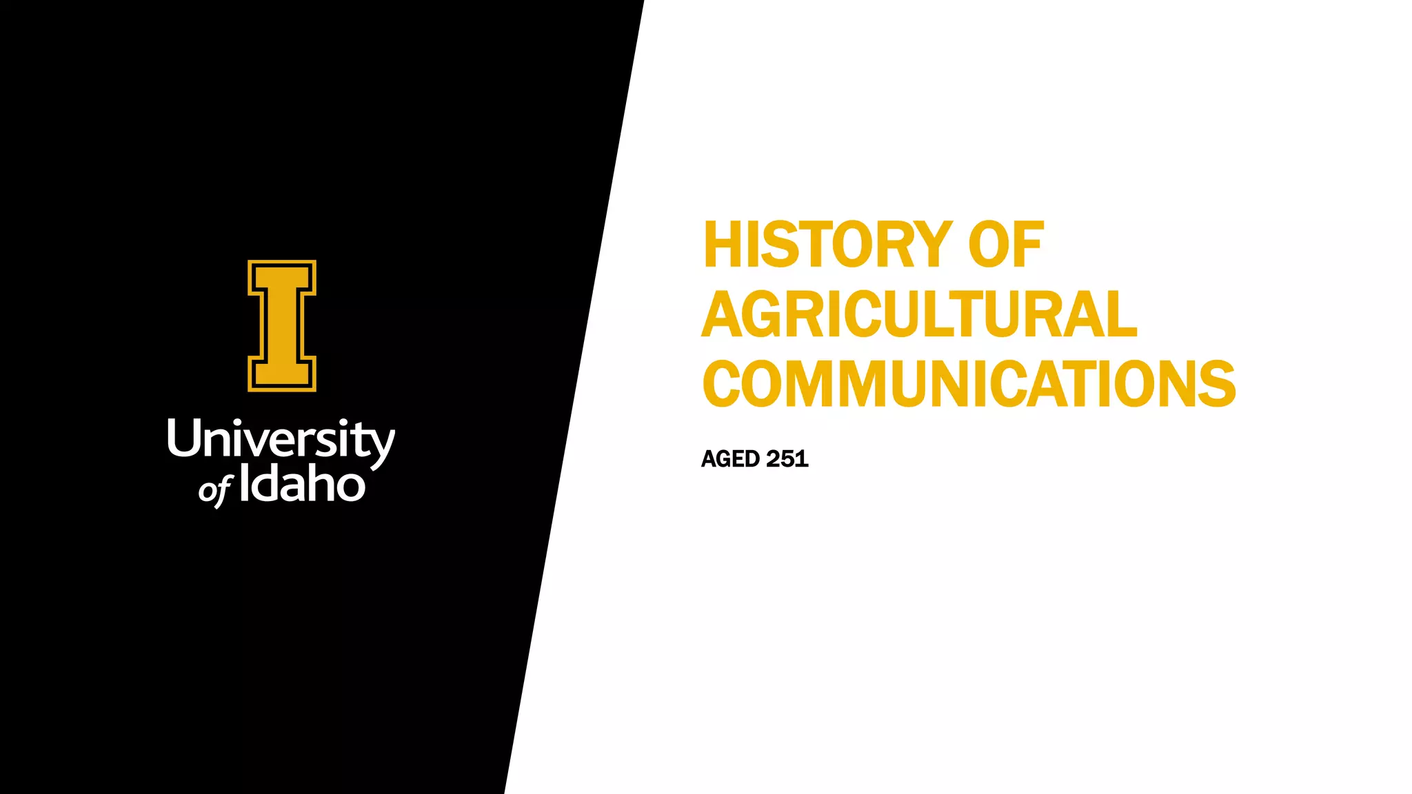 History of Agricultural Communications | PPTX