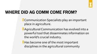 History of Agricultural Communications | PPTX