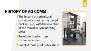 History of Agricultural Communications | PPTX