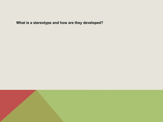 Lesson 1, powerpoint stereotypes | PPTX