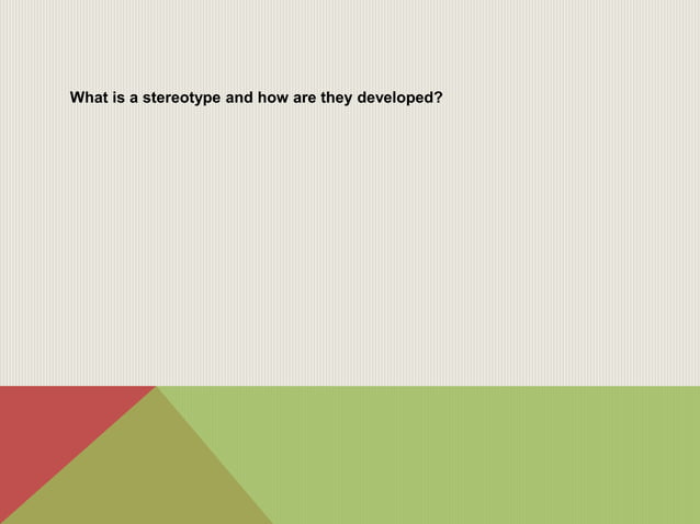 Lesson 1, powerpoint stereotypes | PPTX