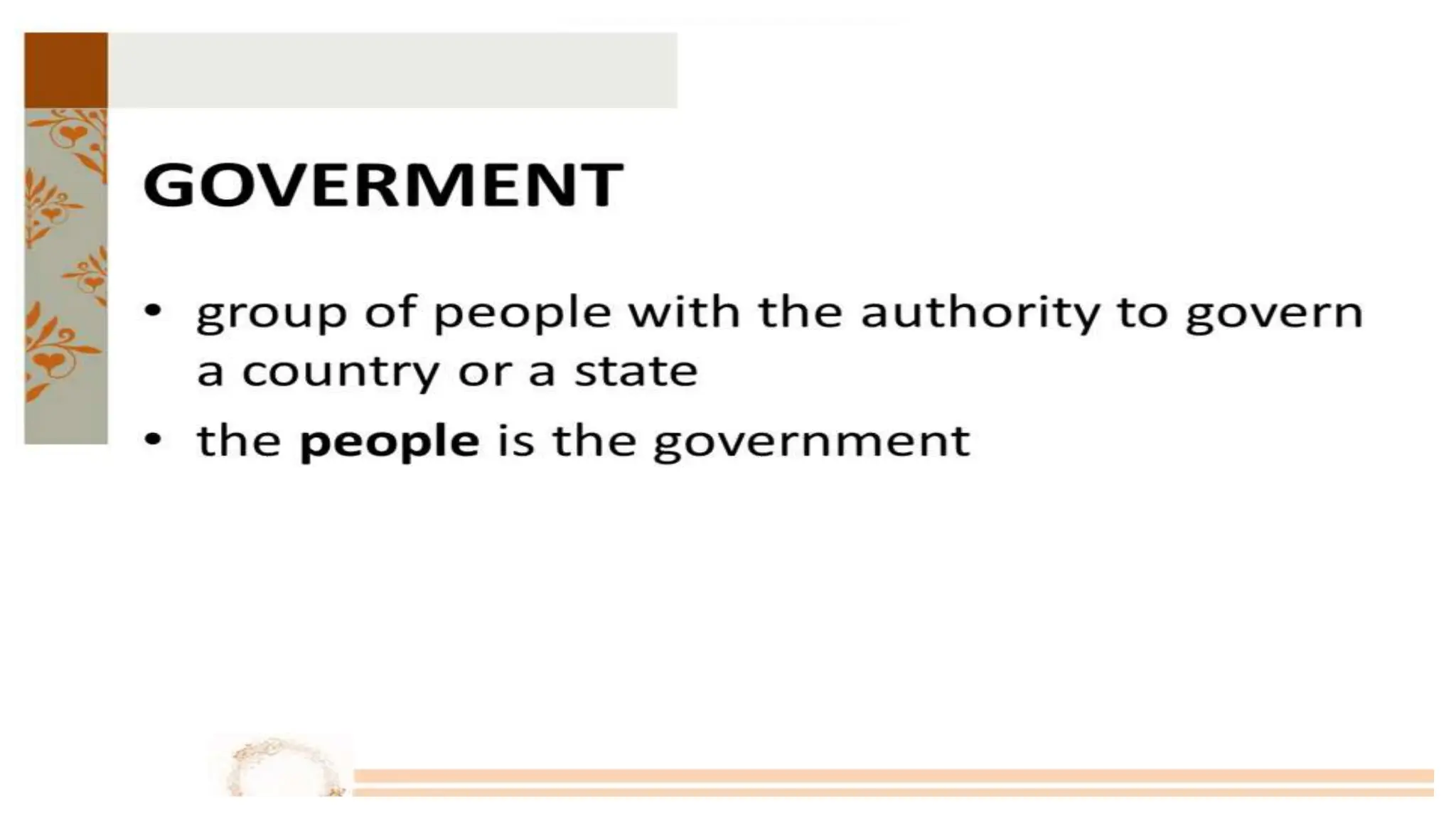 meaning of politics, government and governance | PPTX