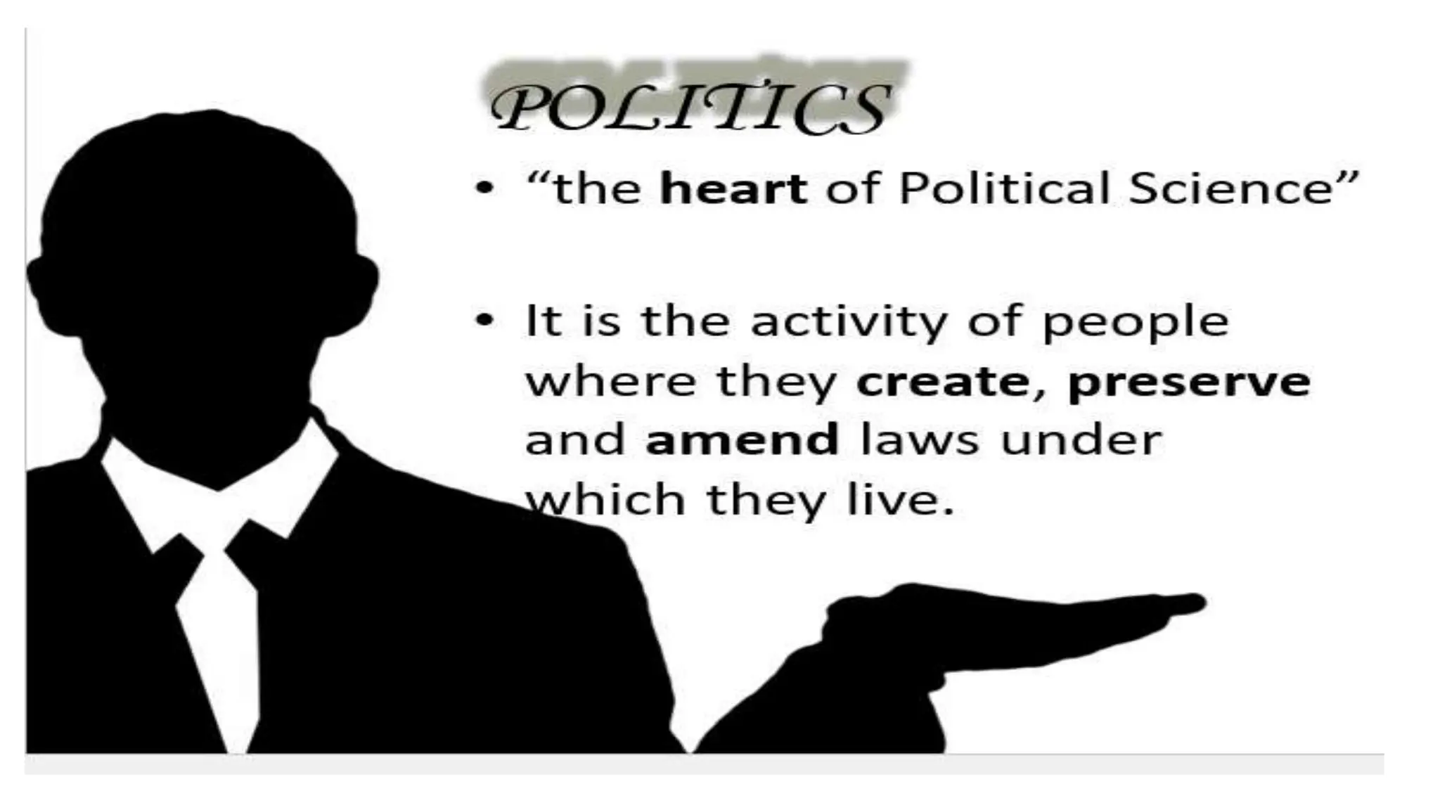 meaning of politics, government and governance | PPTX