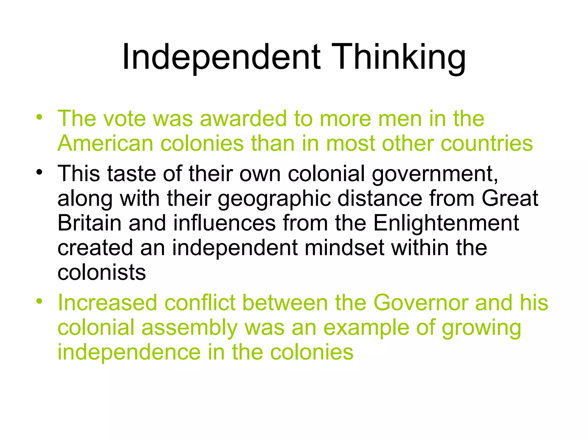 Lesson 1 Taxation without Representation | PPT