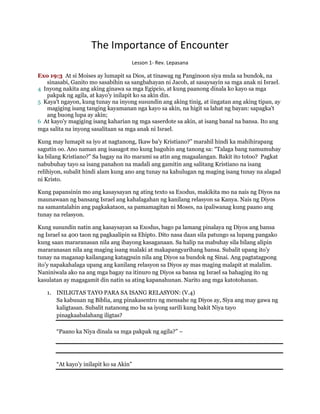 L esson 1 pre encounter | DOCX