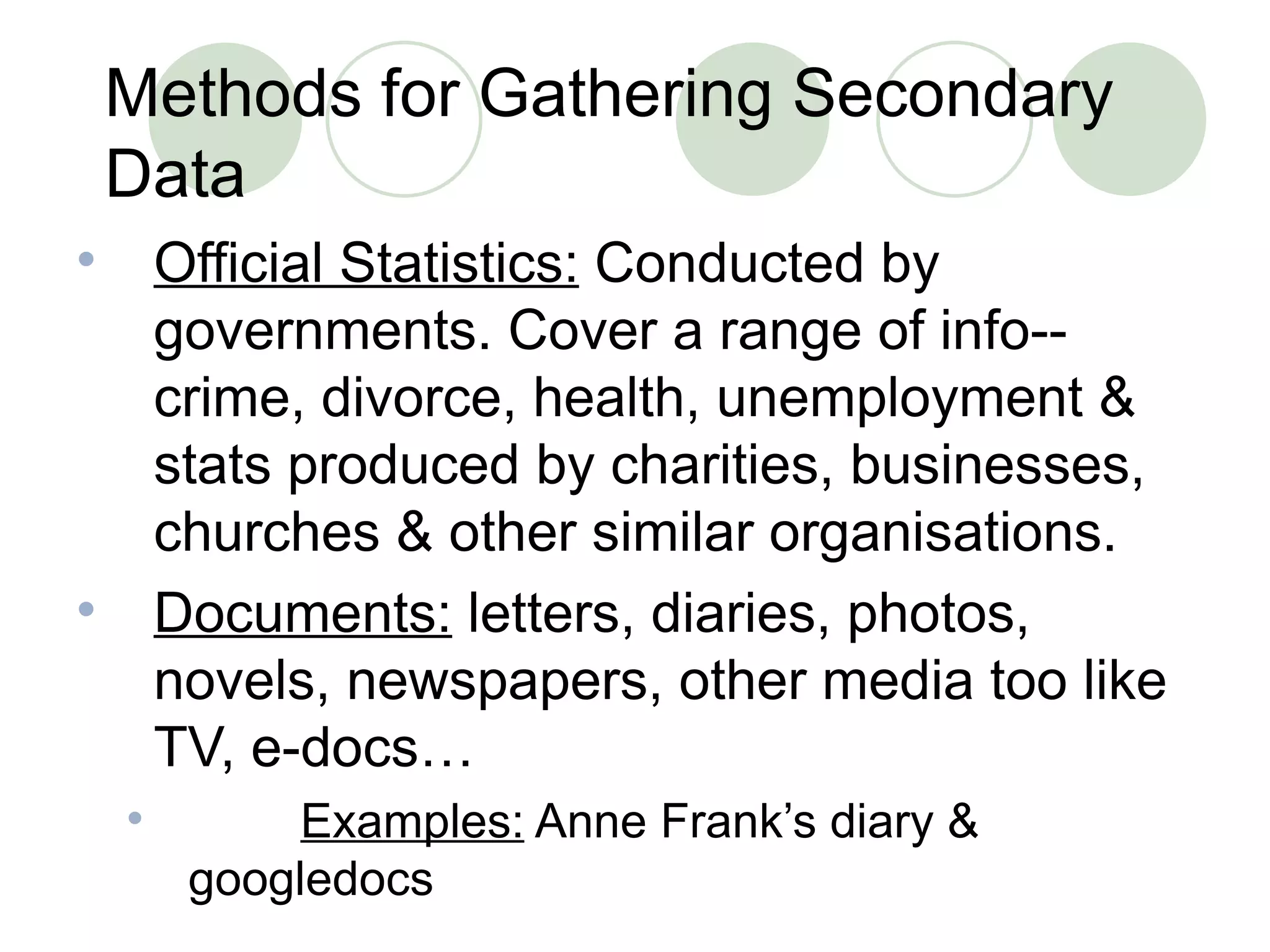 AS Primary & Secondary Data | PPT