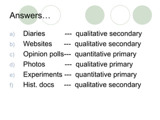 AS Primary & Secondary Data | PPT