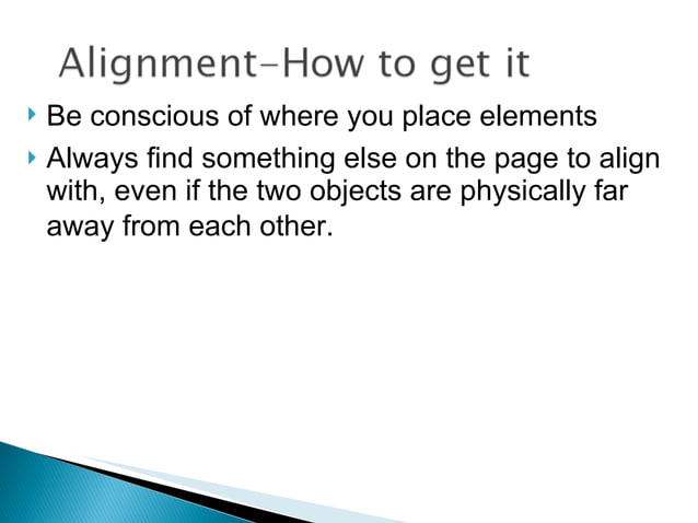Lesson 1 Proximity And Alignment | PPT