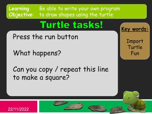 Lesson_1_Python_Turtle.pptx | Reptiles | Pets