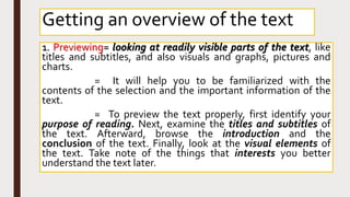 Lesson 1, reading process | PPTX | Technology & Computing