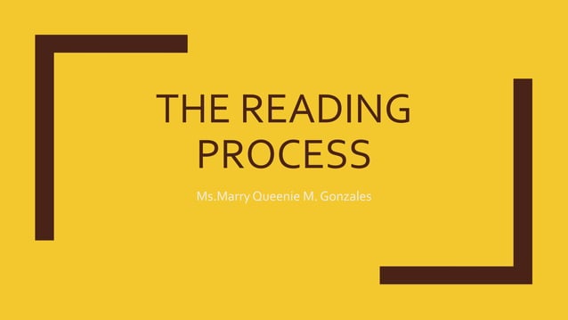 Lesson 1, reading process | PPT