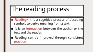Lesson 1, reading process | PPT
