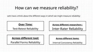 LESSON 1 RELIABILITY AND VALIDITY for Statech12 | PPTX