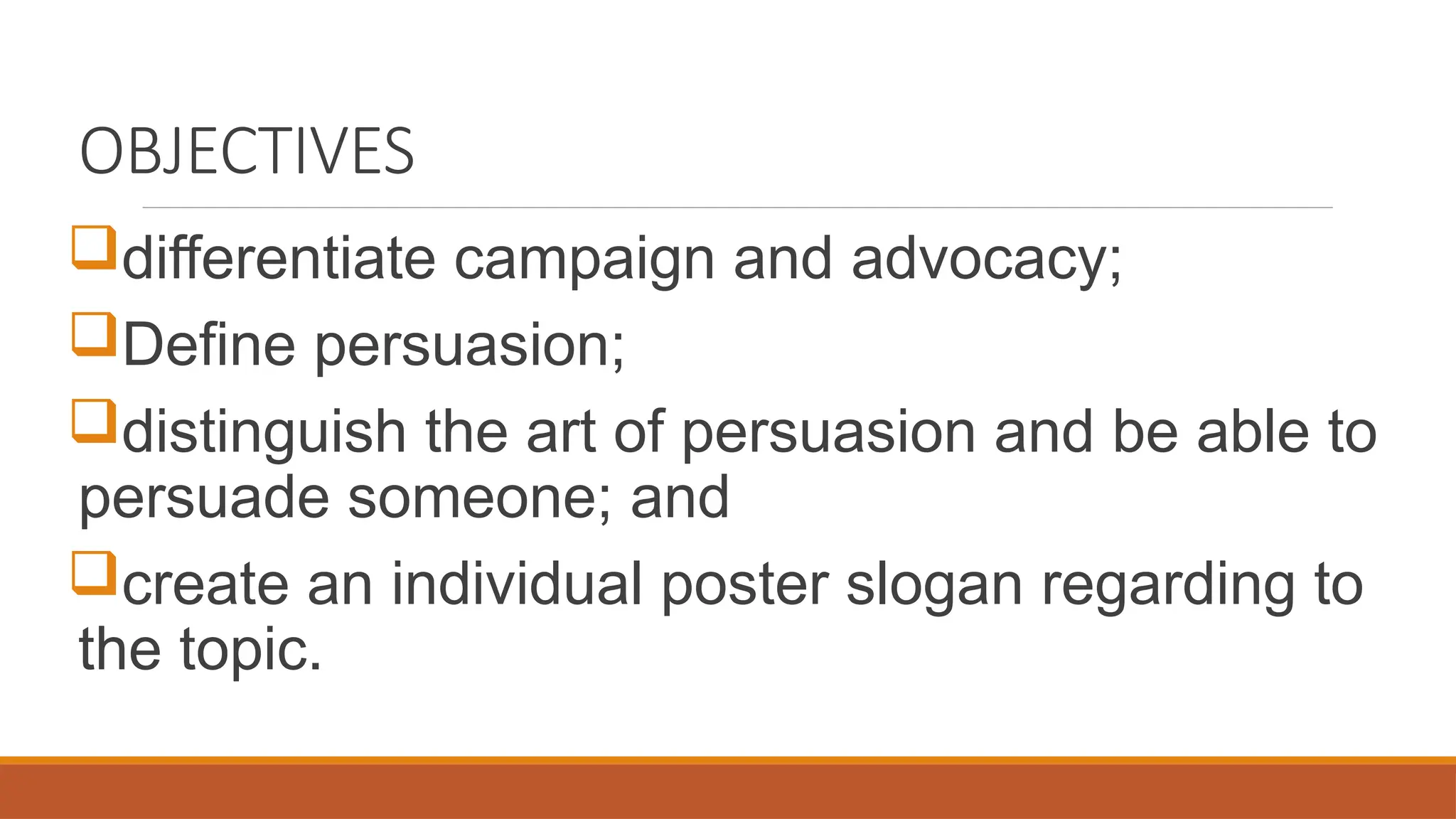 LESSON 1 research campaign and advocacies | PPTX