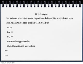 Lesson 1 research methods (variables & hypothesis) | PDF
