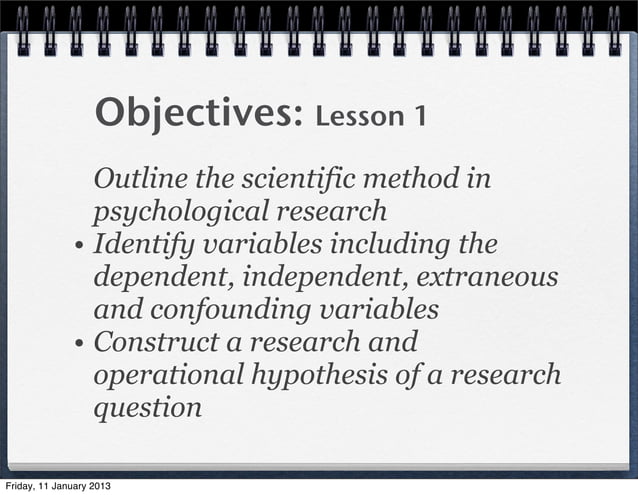 Lesson 1 research methods (variables & hypothesis) | PDF