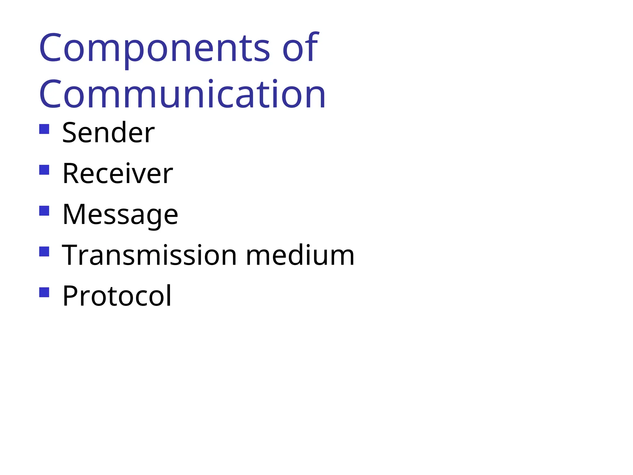 Components of Communications Network and others | PPT
