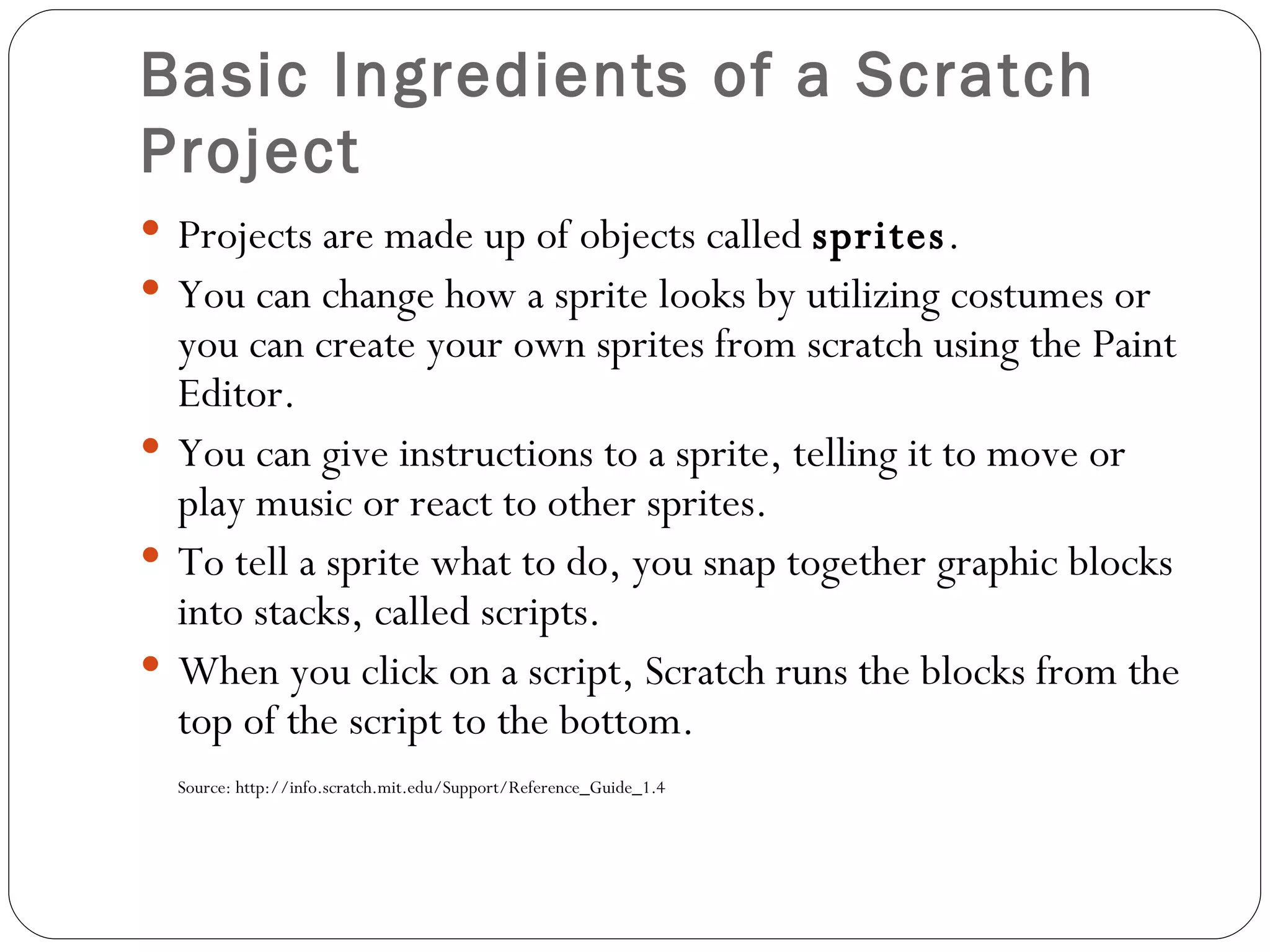 Scratch Lesson 1 – Basics | PPT