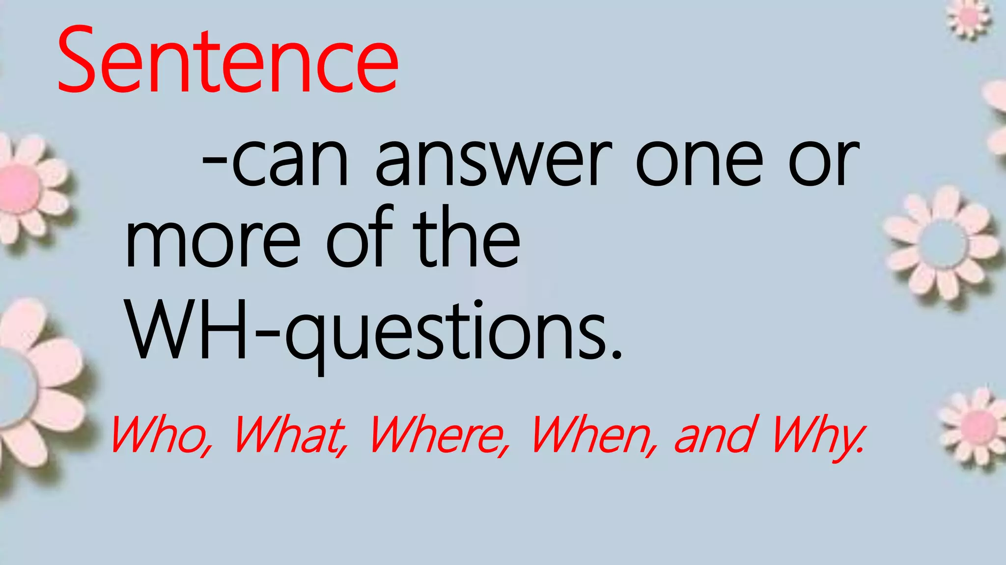 Sentence and NonSentence | PPTX