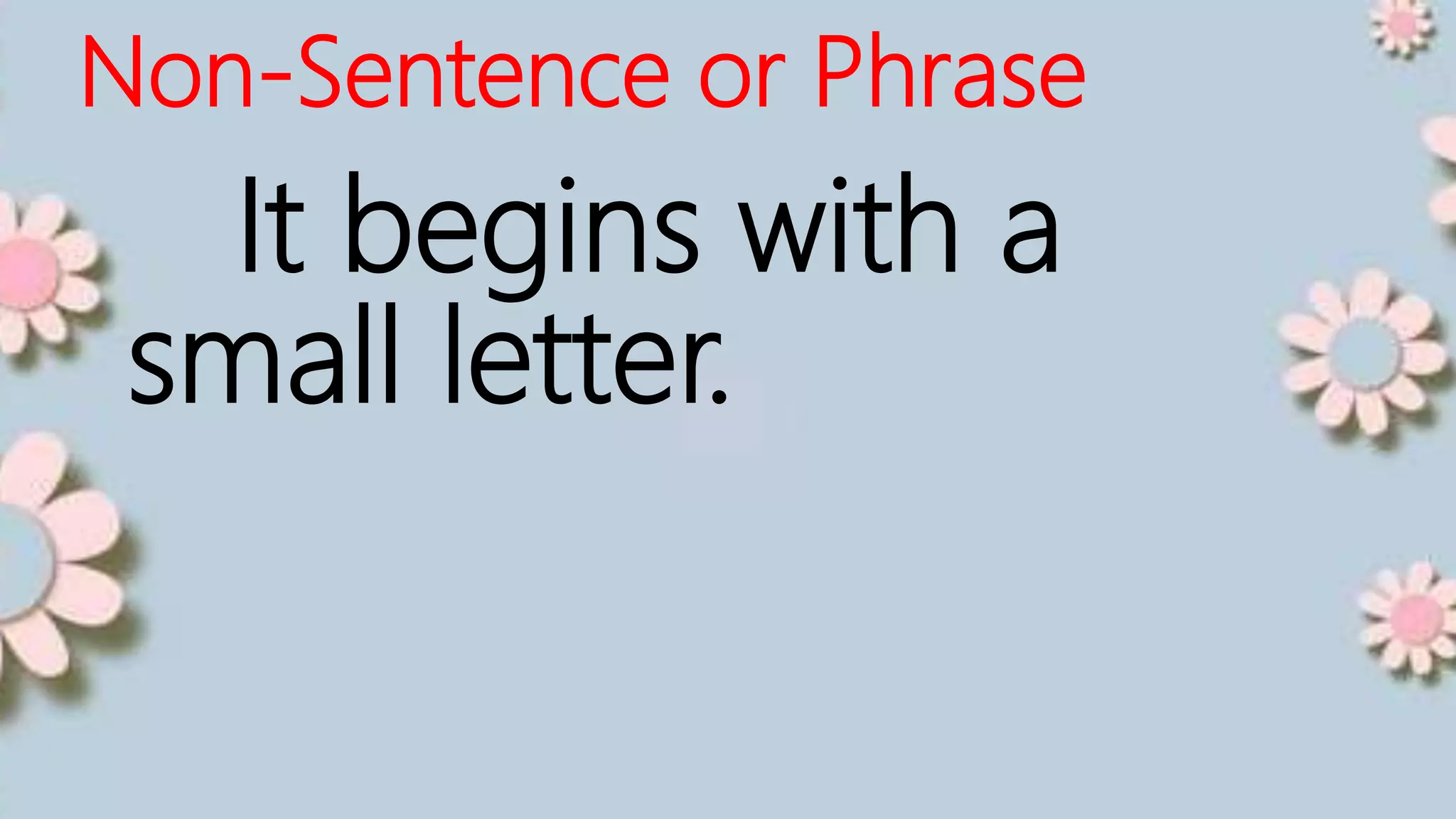 Sentence and NonSentence | PPTX