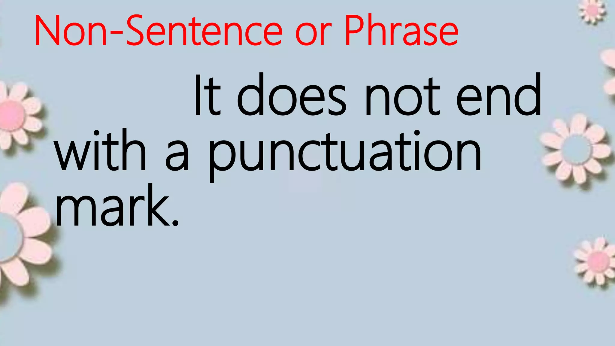 Sentence and NonSentence | PPTX