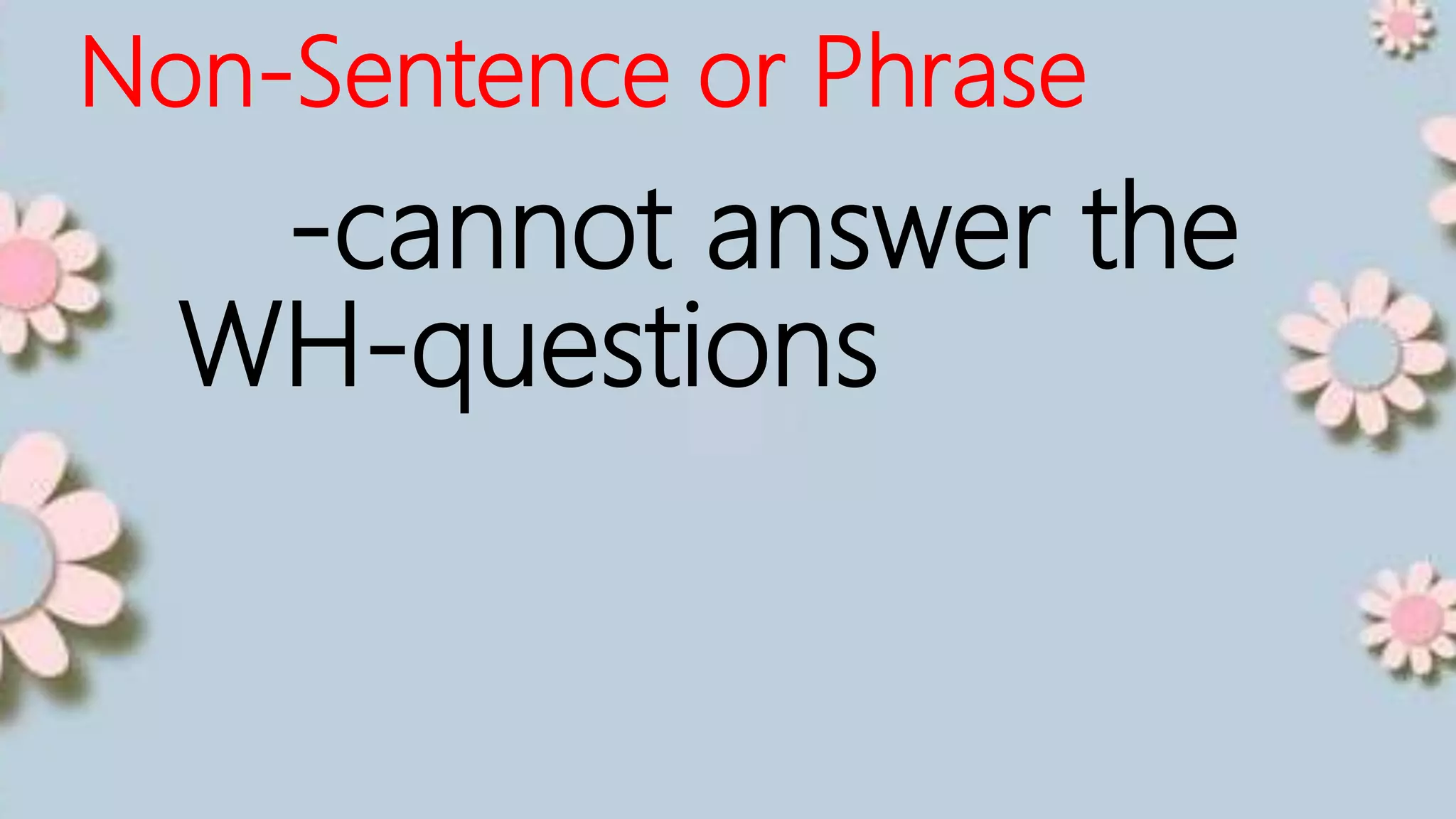 Sentence and NonSentence | PPTX