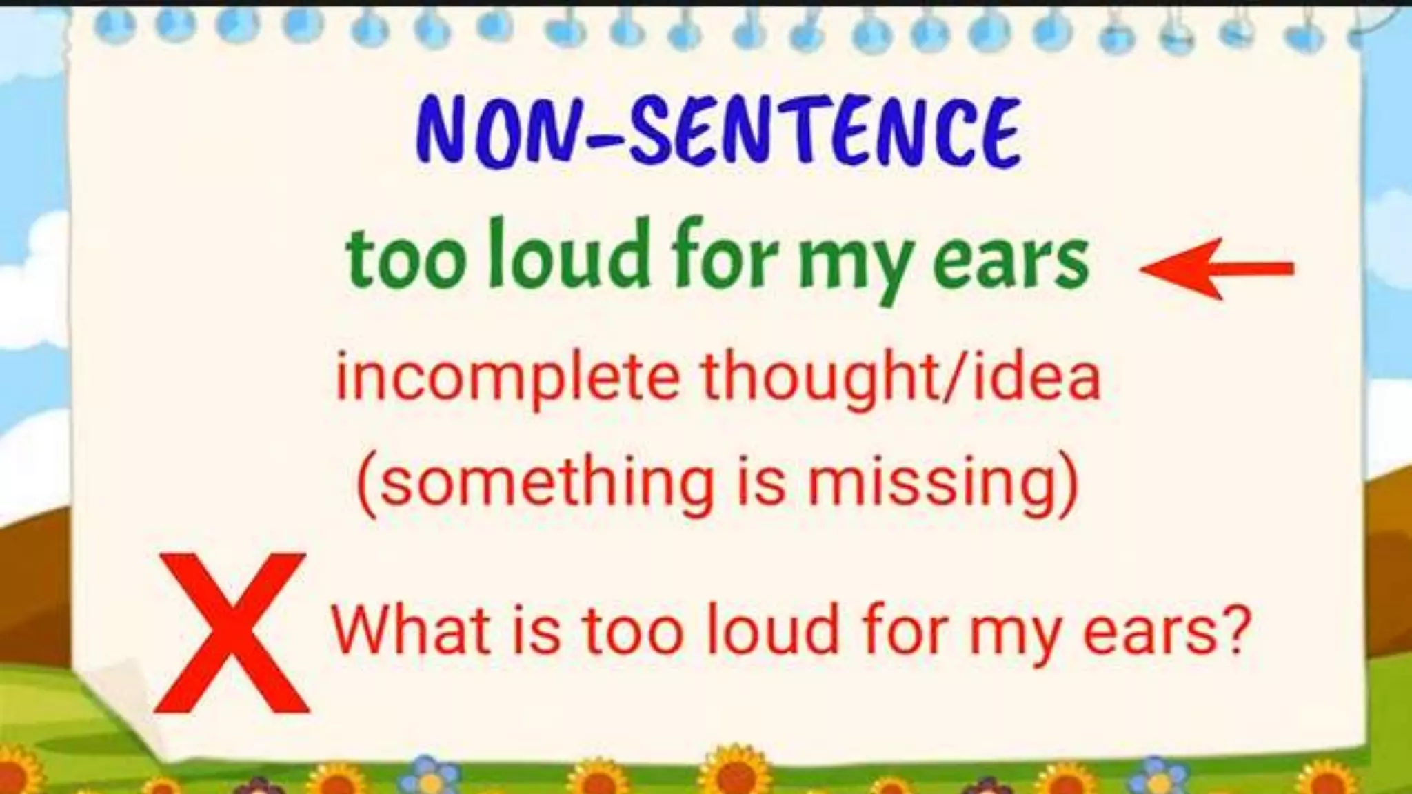 Sentence and NonSentence | PPTX