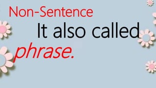 Sentence and NonSentence | PPTX