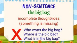 Sentence and NonSentence | PPTX
