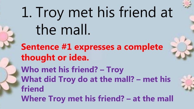 Sentence and NonSentence | PPTX | Malls & Shopping Centers | Attractions