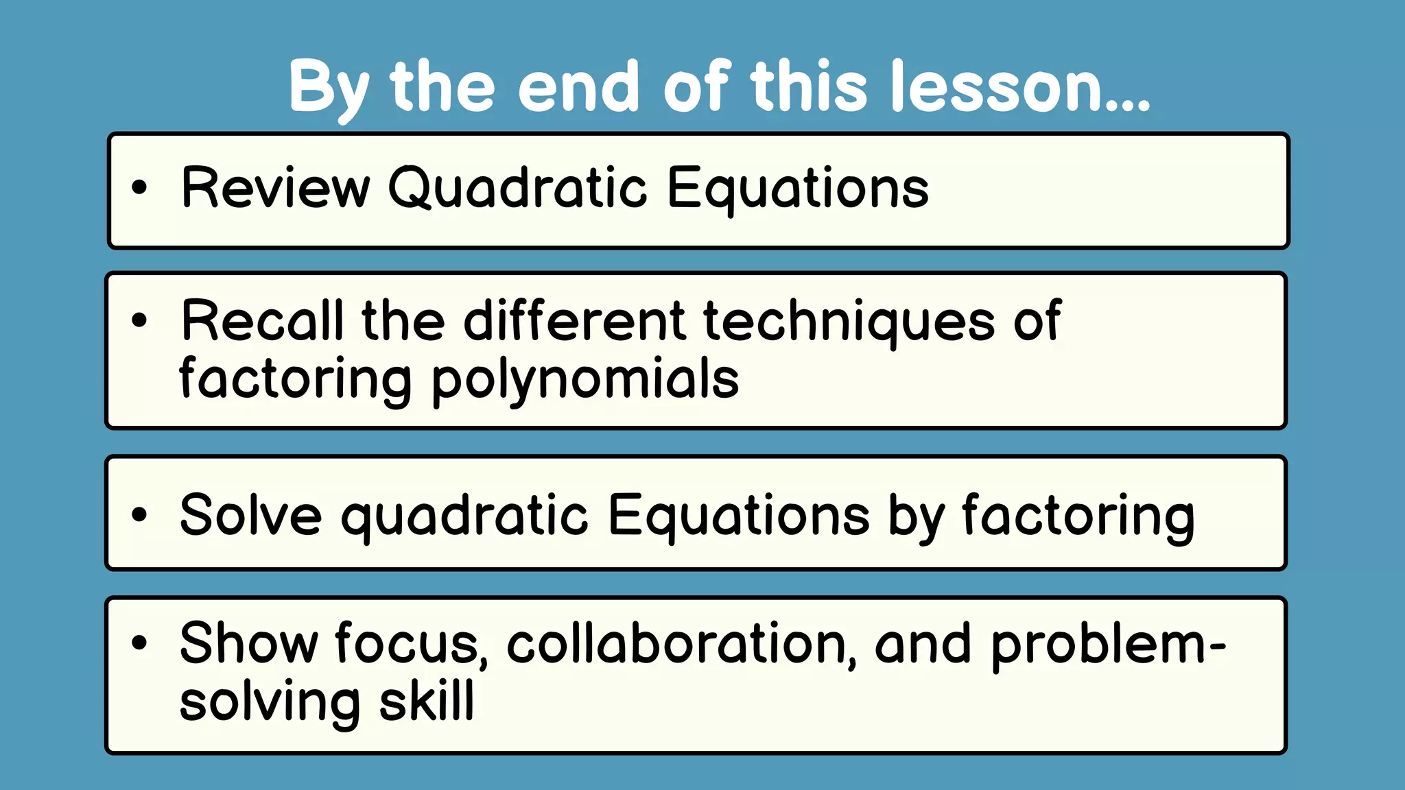 Lesson 1 Solving Quadratic Equations by Factoring.pptx