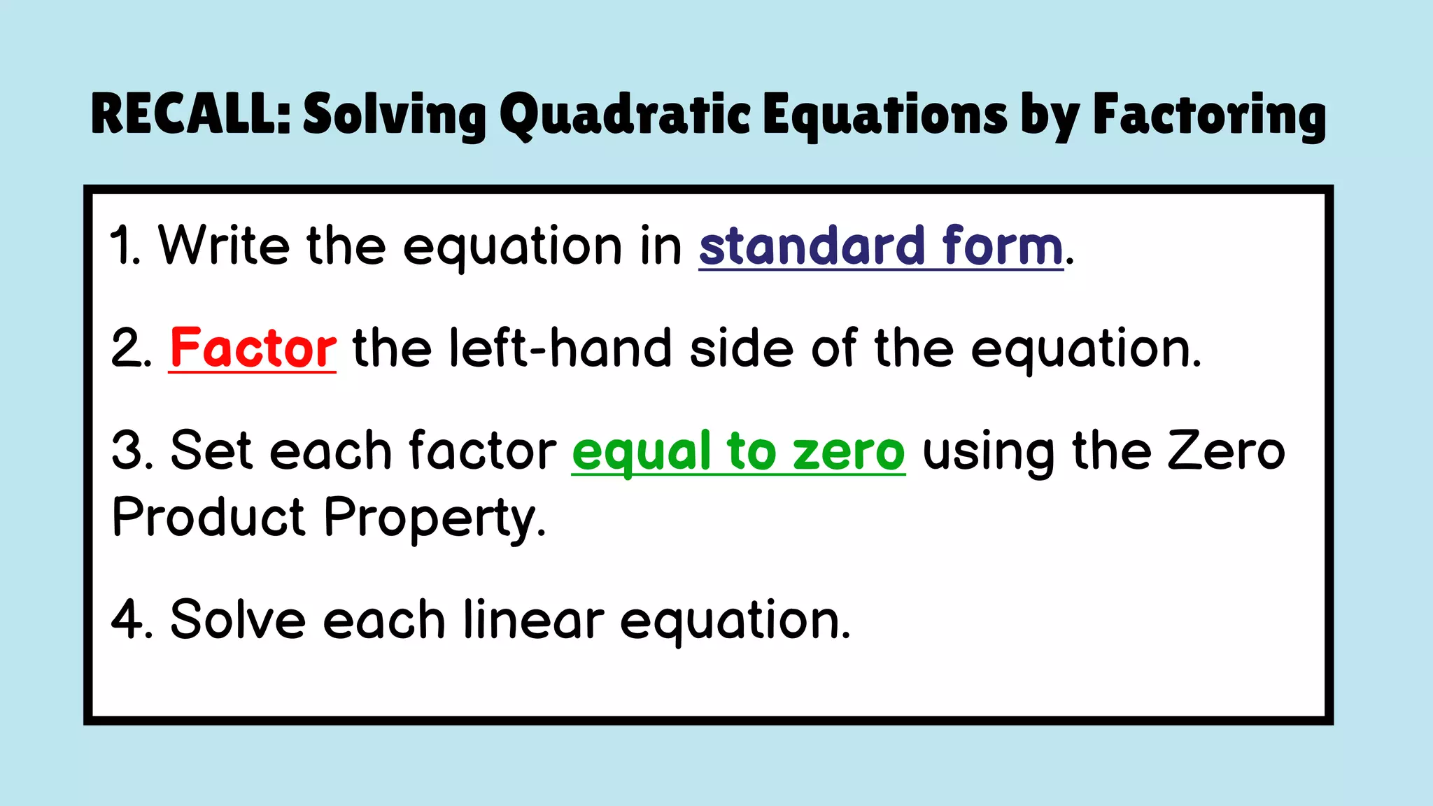 Lesson 1 Solving Quadratic Equations by Factoring.pptx