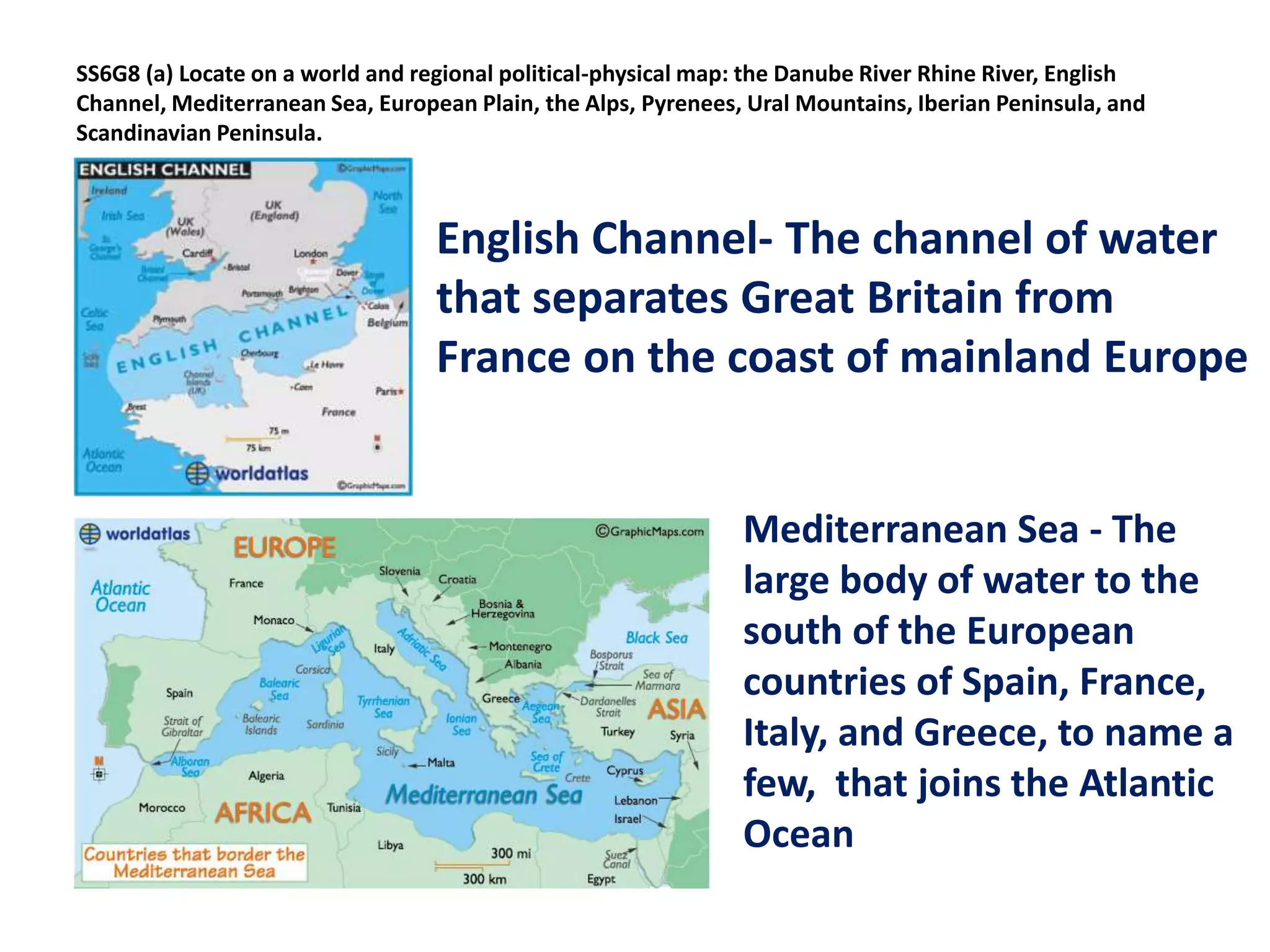 Lesson 1 ss6g8 (a) geography of europe | PPTX