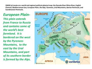 Lesson 1 ss6g8 (a) geography of europe | PPTX