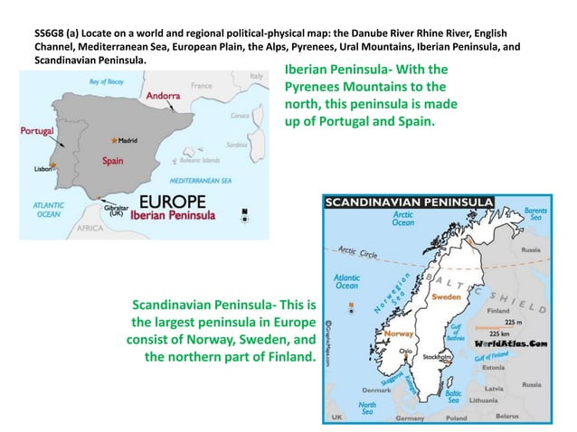 Lesson 1 ss6g8 (a) geography of europe | PPT