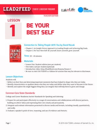 Lesson 1: Teacher Edition | PDF