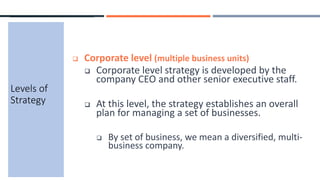 Lesson 1 the 4 levels of strategy | PPTX