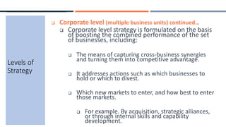 Lesson 1 the 4 levels of strategy | PPTX