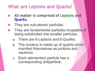 Particle Physics and Fundamental Particles | PPTX