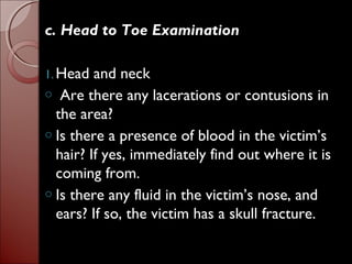 Lesson 1 (the basics of first aid) lesson 2 (survey of the scene and ...