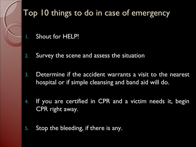 Lesson 1 (the basics of first aid) lesson 2 (survey of the scene and ...