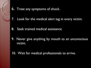 Lesson 1 (the basics of first aid) lesson 2 (survey of the scene and ...